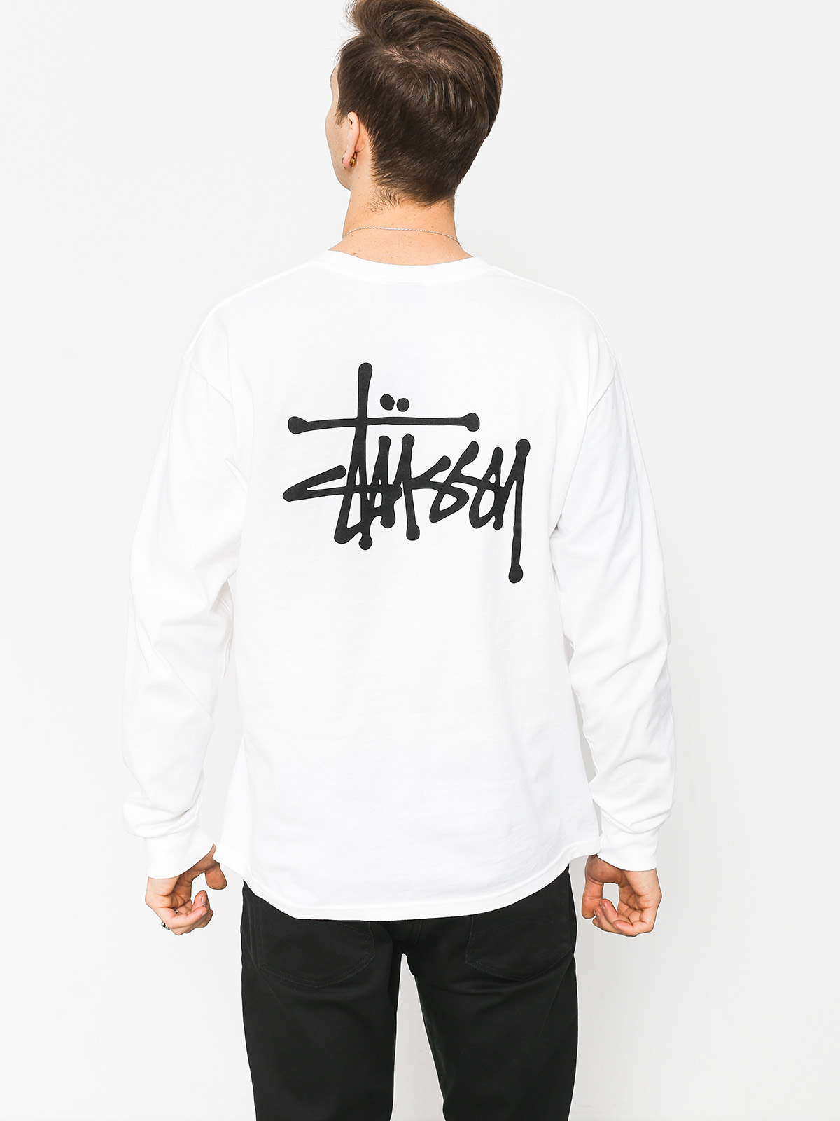 Longsleeve Stussy Basic Stussy - biały (white)