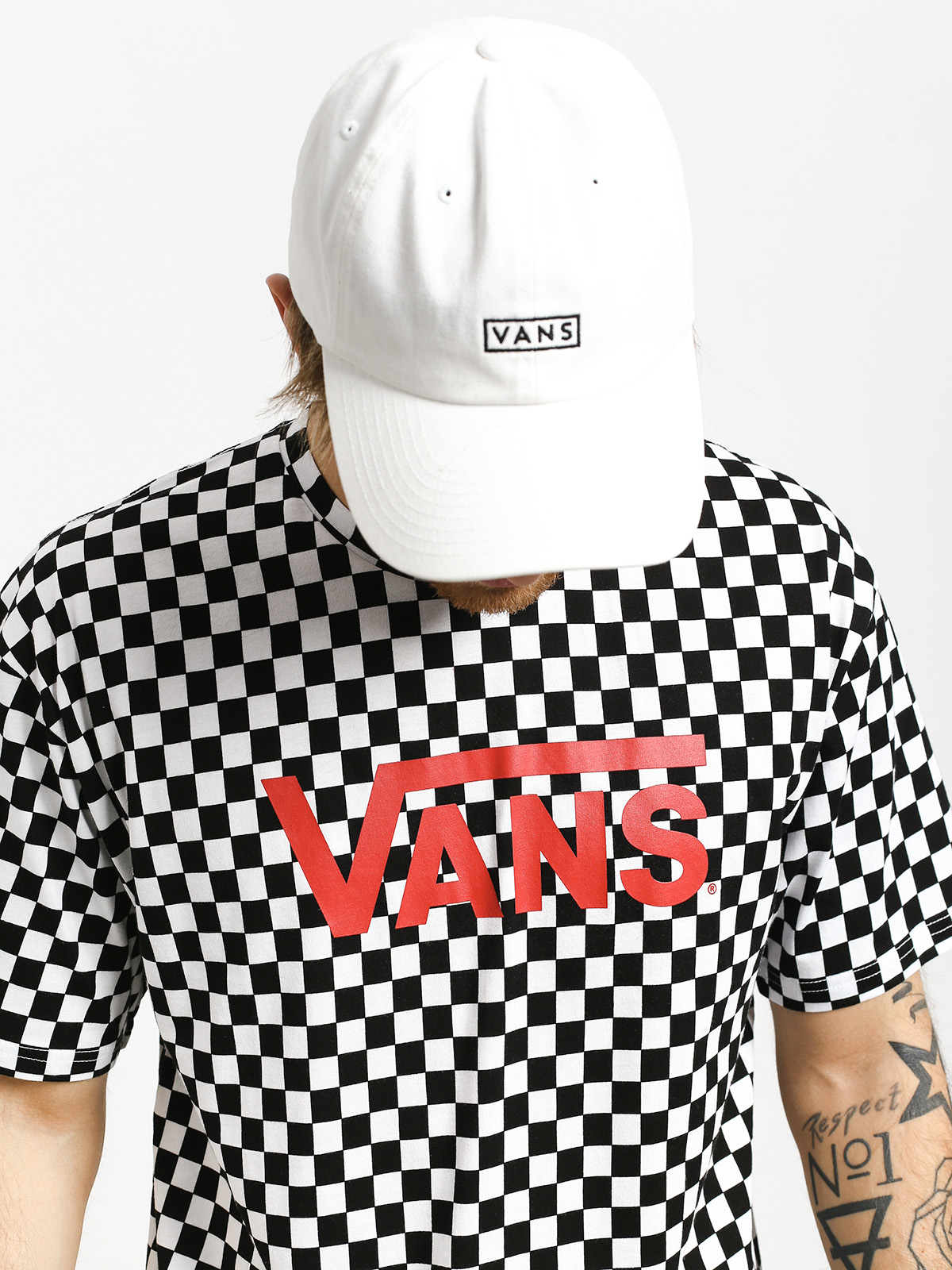 T-shirt Vans Classic (black/white/checkerboard)