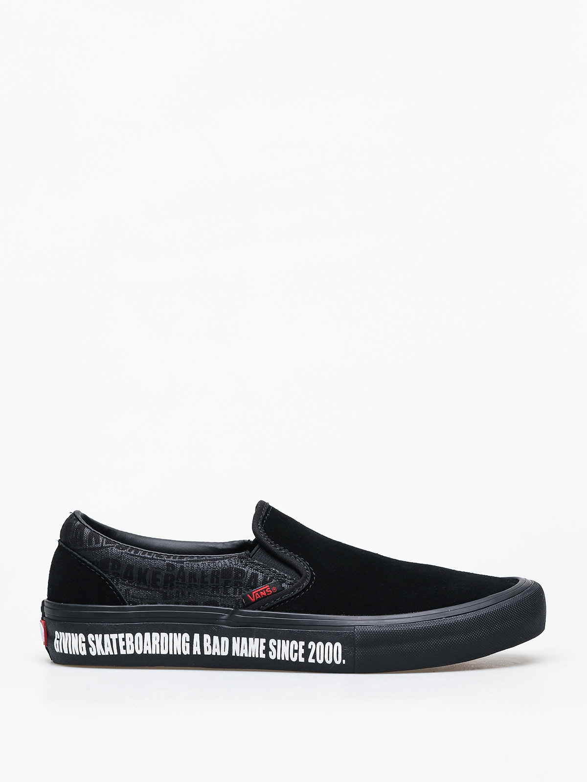 Buty Vans X Baker Slip On Pro - czarny (black/black/red)