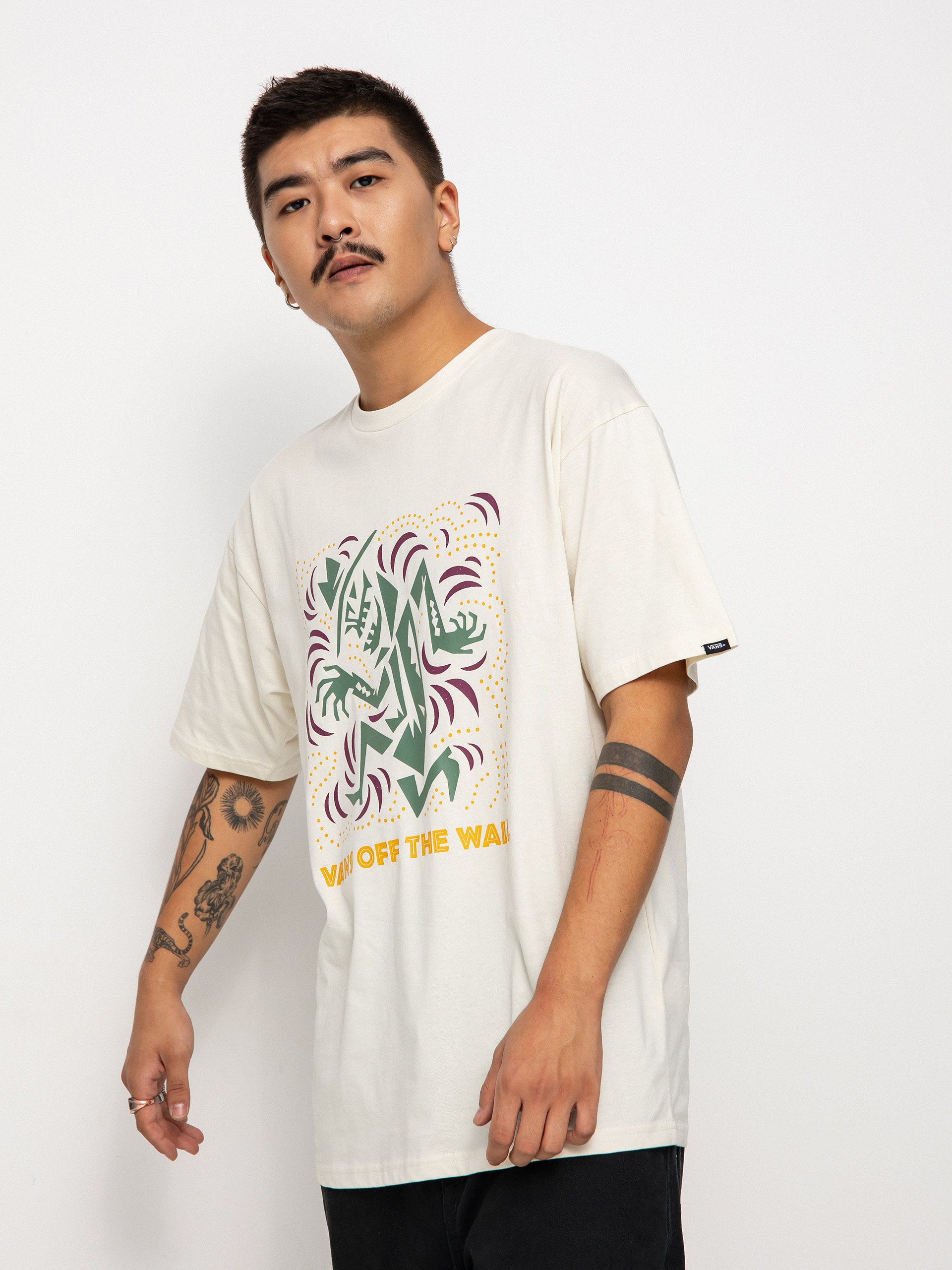 T-shirt Vans Sketchy Exit - beżowy (antique white)