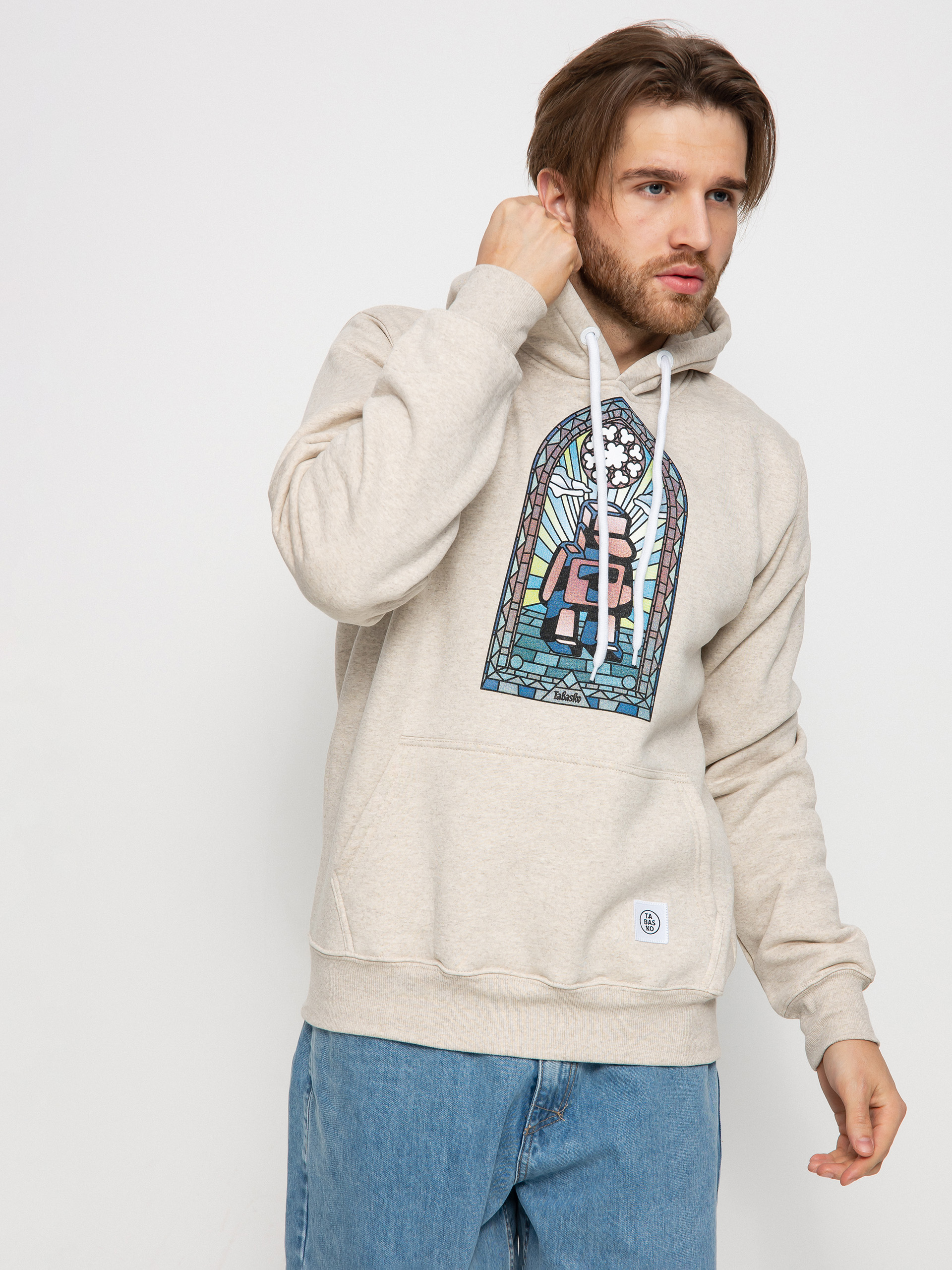 Bluza z kapturem Tabasko Stainede Glass HD - beżowy (ecru)