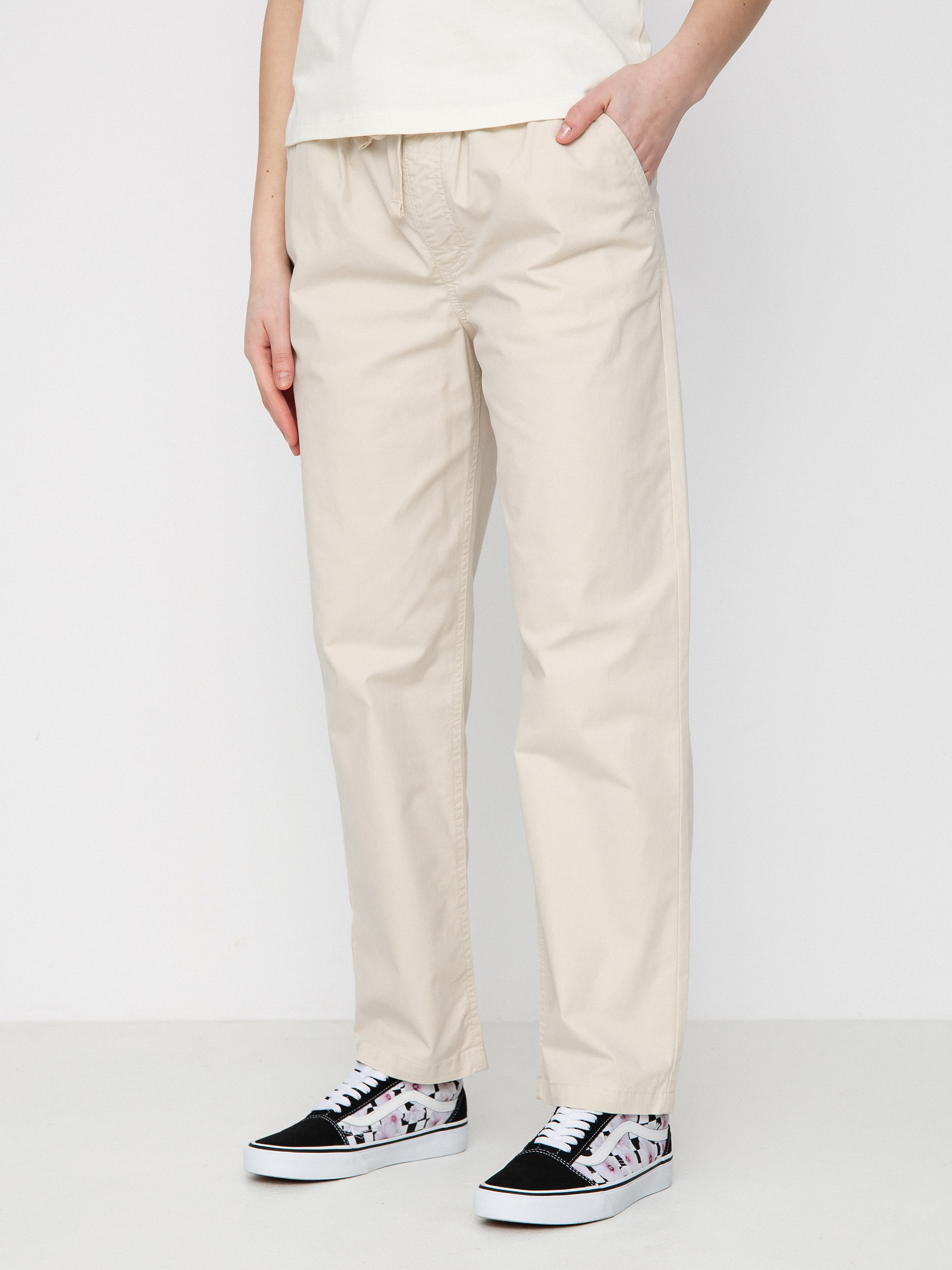 Spodnie Vans Range Relaxed Wmn - beżowy (music academy oatmeal)