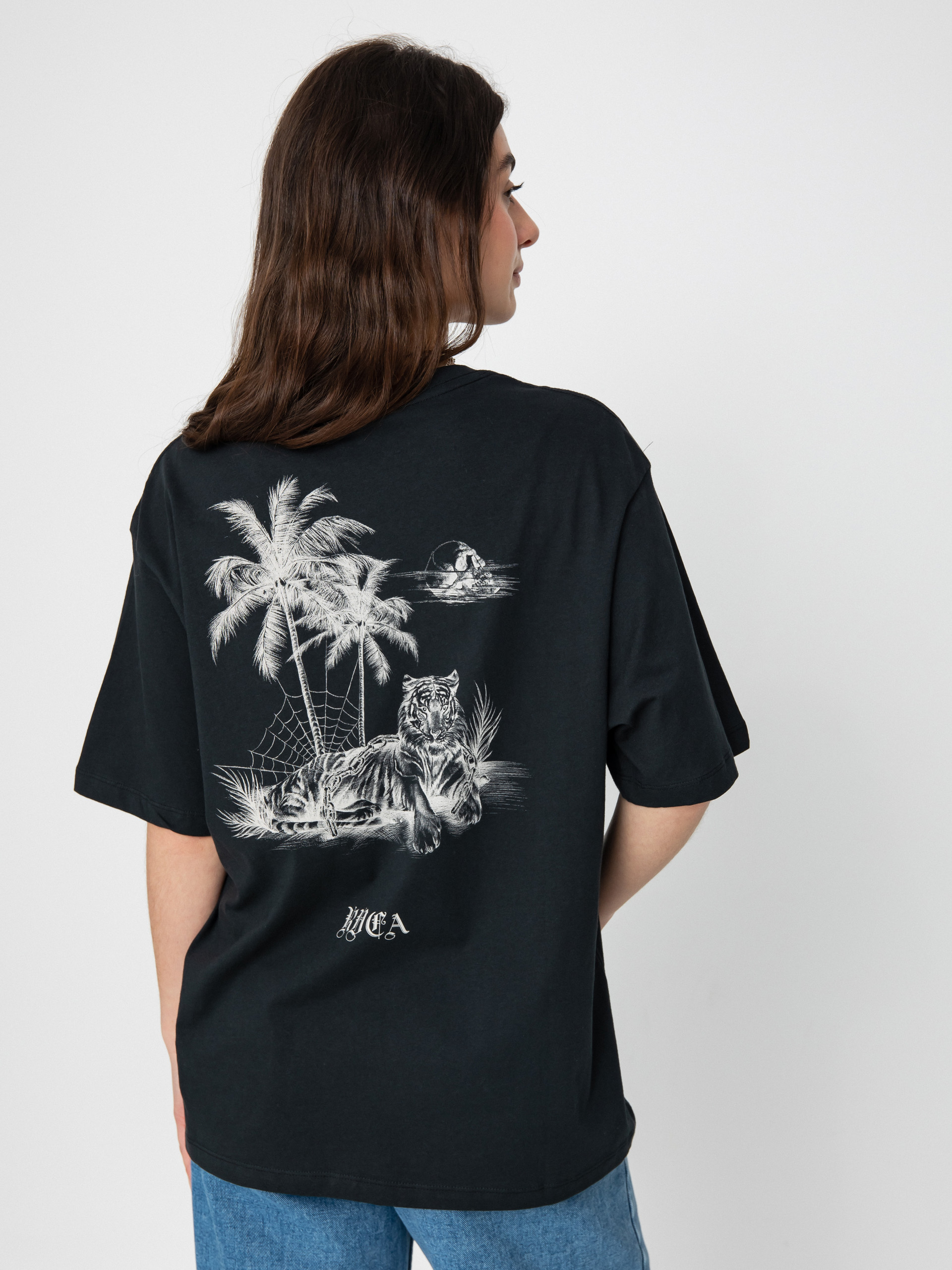 T-shirt RVCA Tiger Beach Wmn - czarny (black)