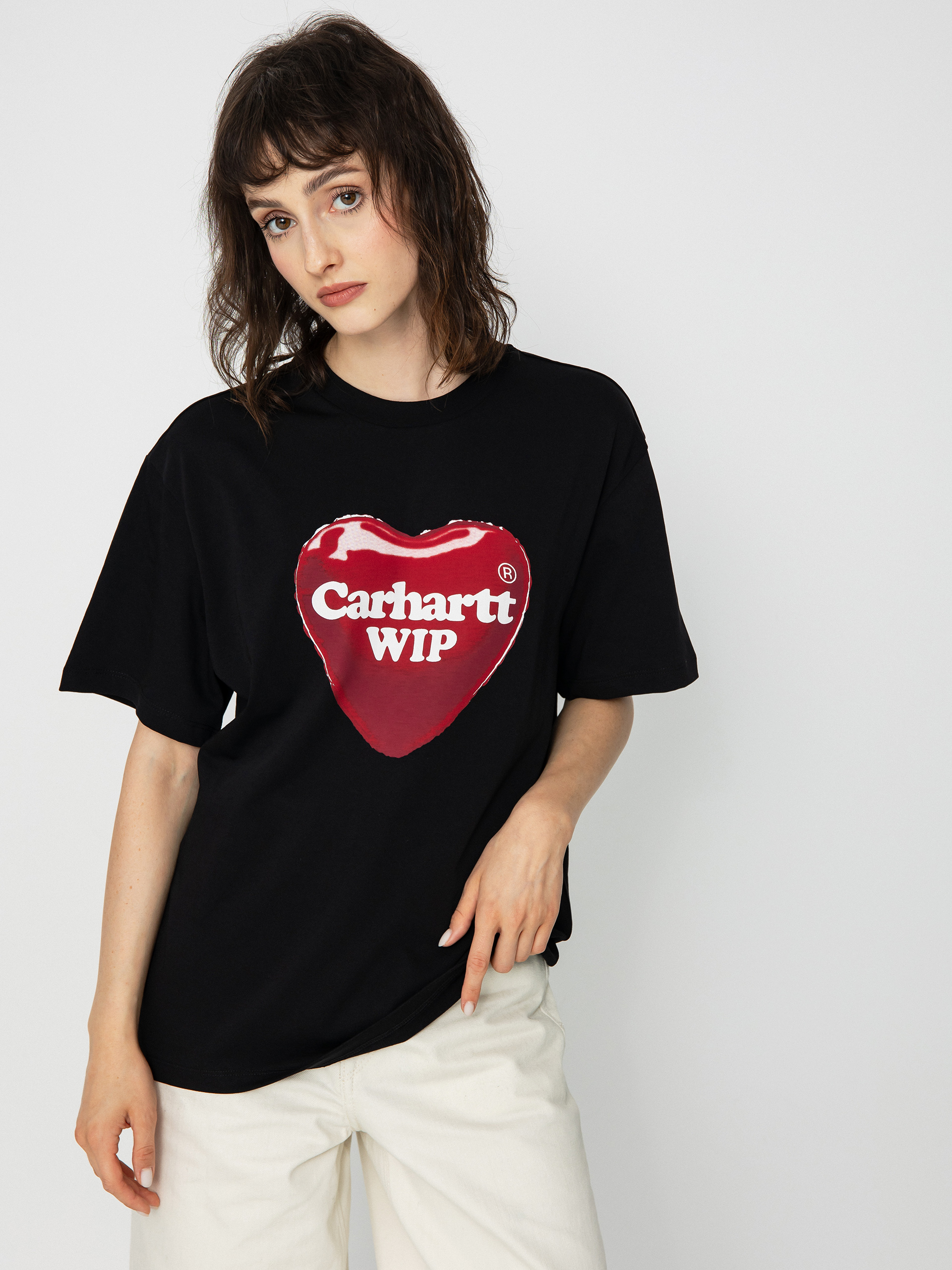 T-shirt Carhartt WIP Heart Balloon Wmn - czarny (black)