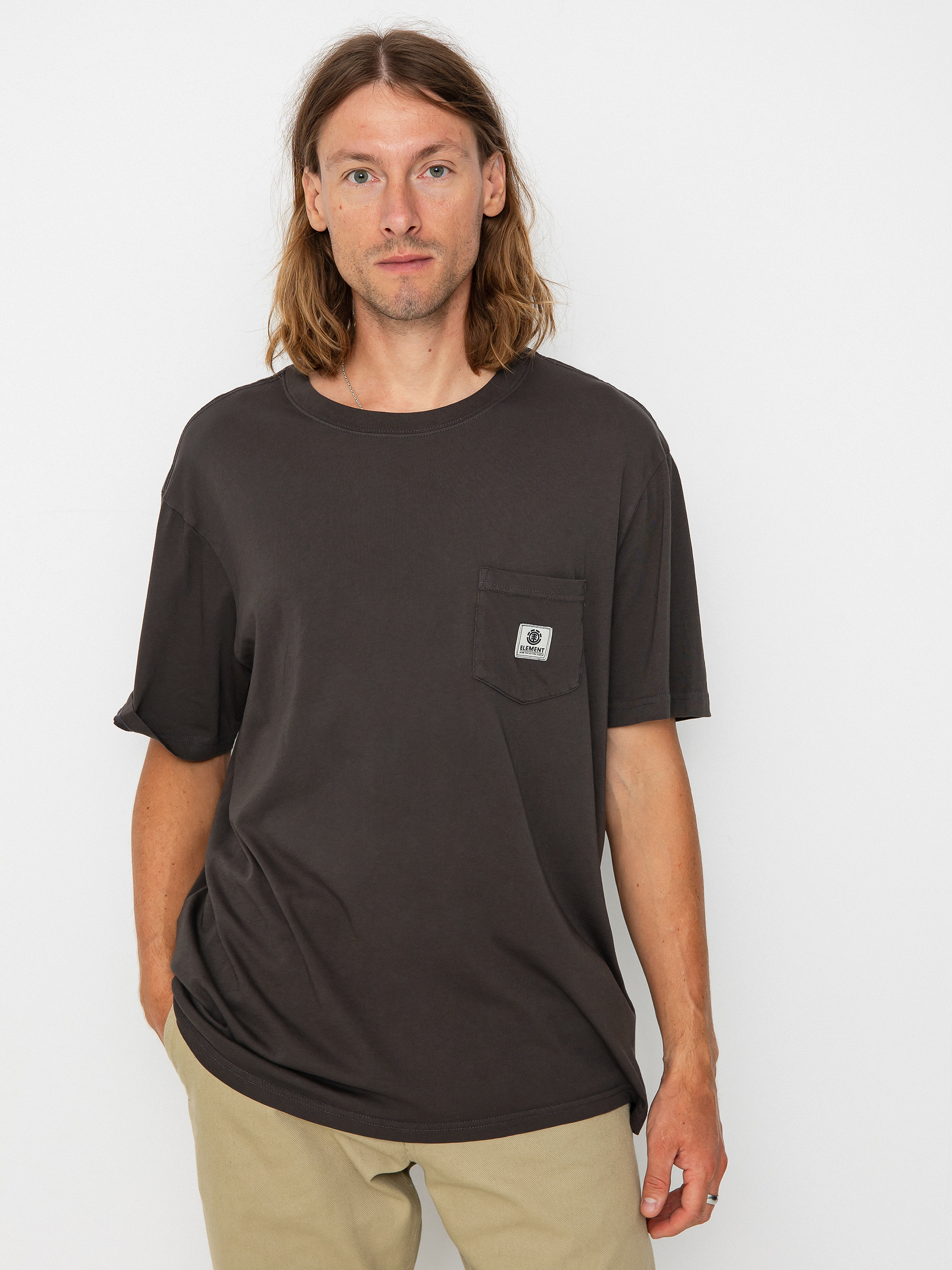 T-shirt Element Basic Pkt - czarny (off black)