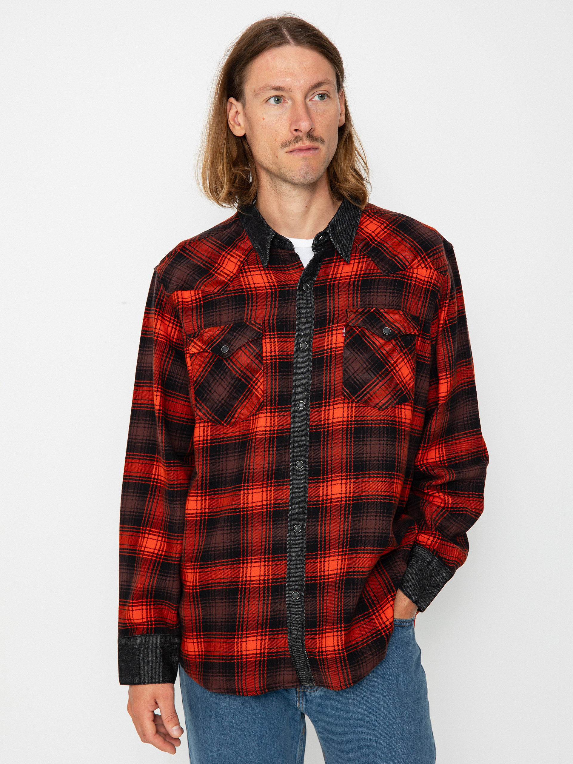 Koszula Levi's® Barstow Western Standard - czerwony (red plaid)