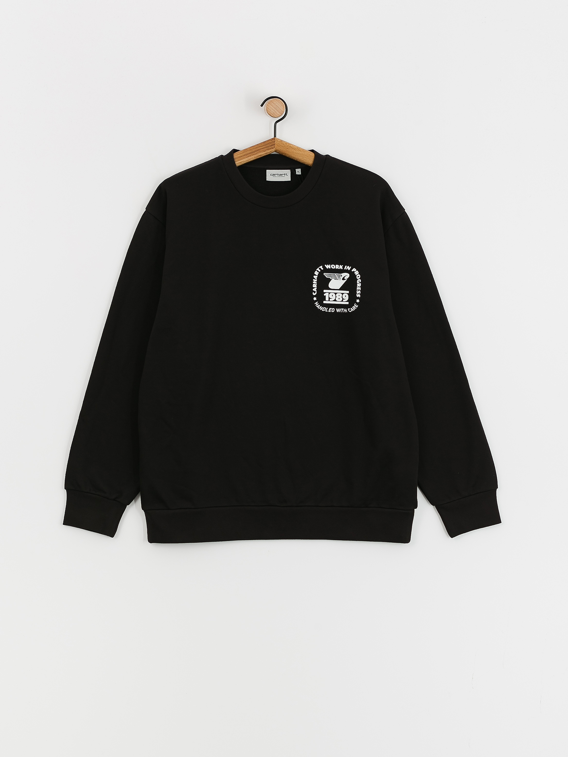 Суитшърт Carhartt WIP Stamp State (black/white)