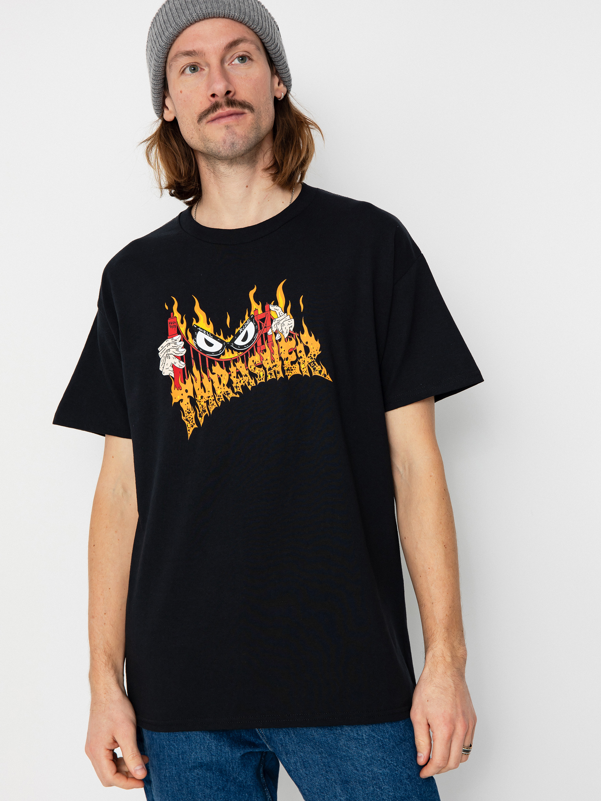 T-shirt Thrasher Sucka Free By Neckface - czarny (black)