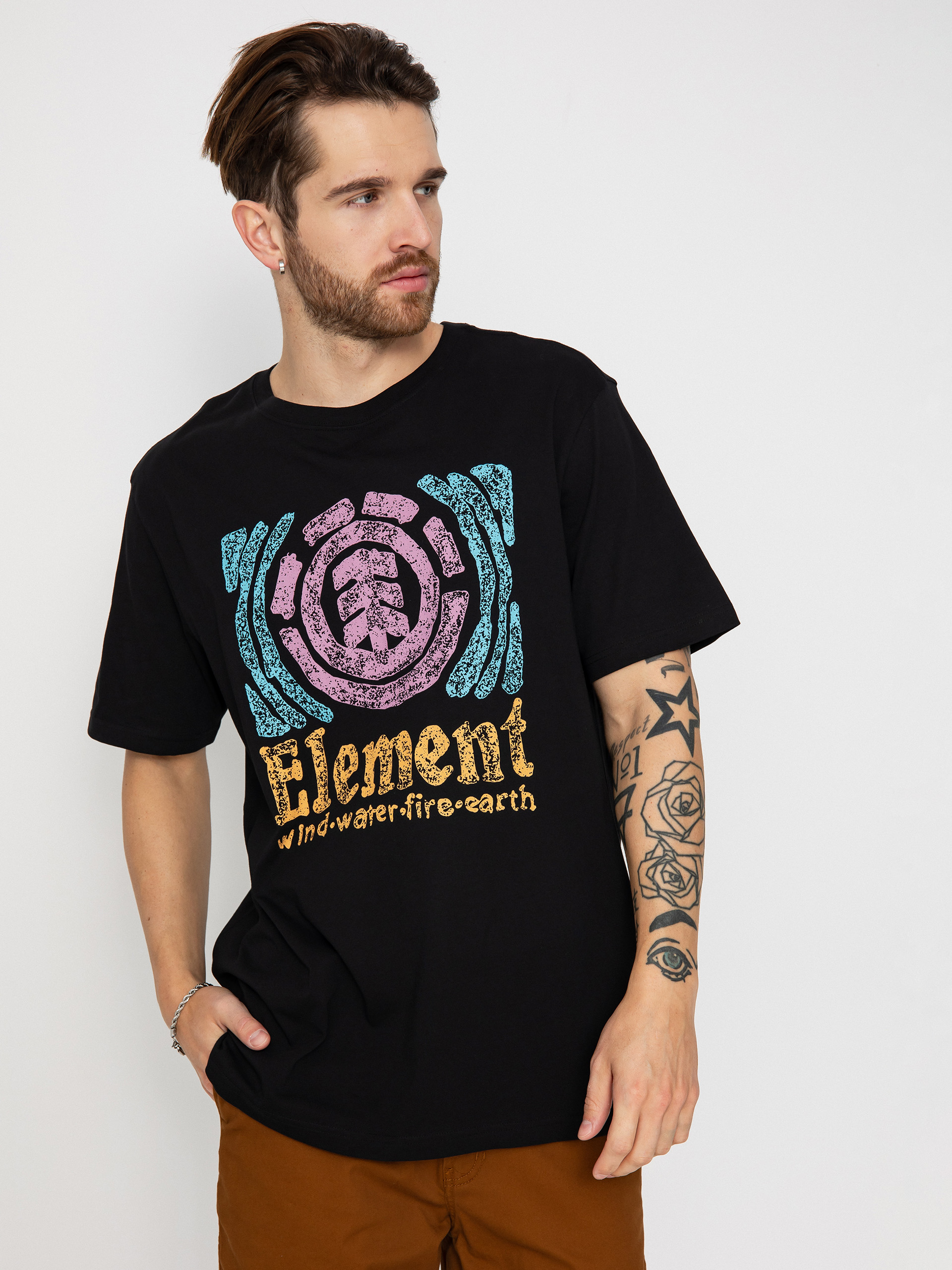 T-shirt Element Volley - czarny (flint black)