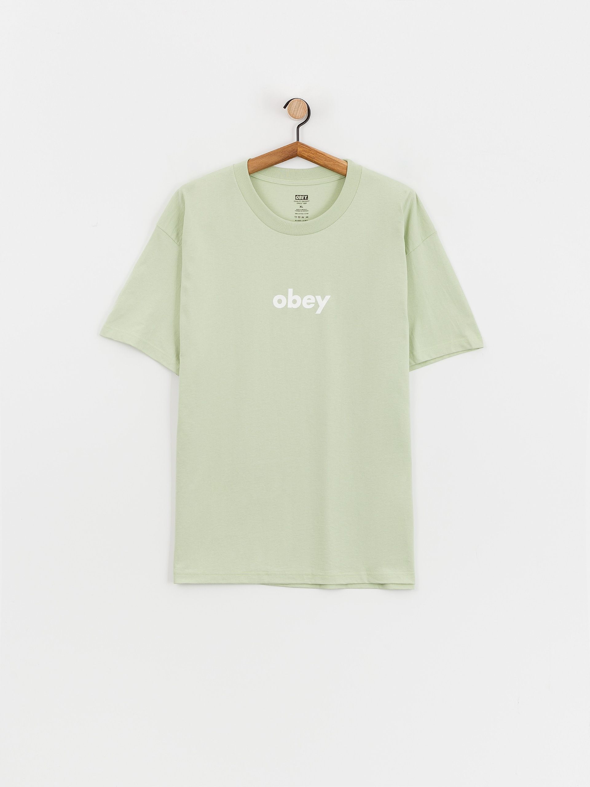 T-shirt OBEY Lower Case 2 - zielony (cucumber)