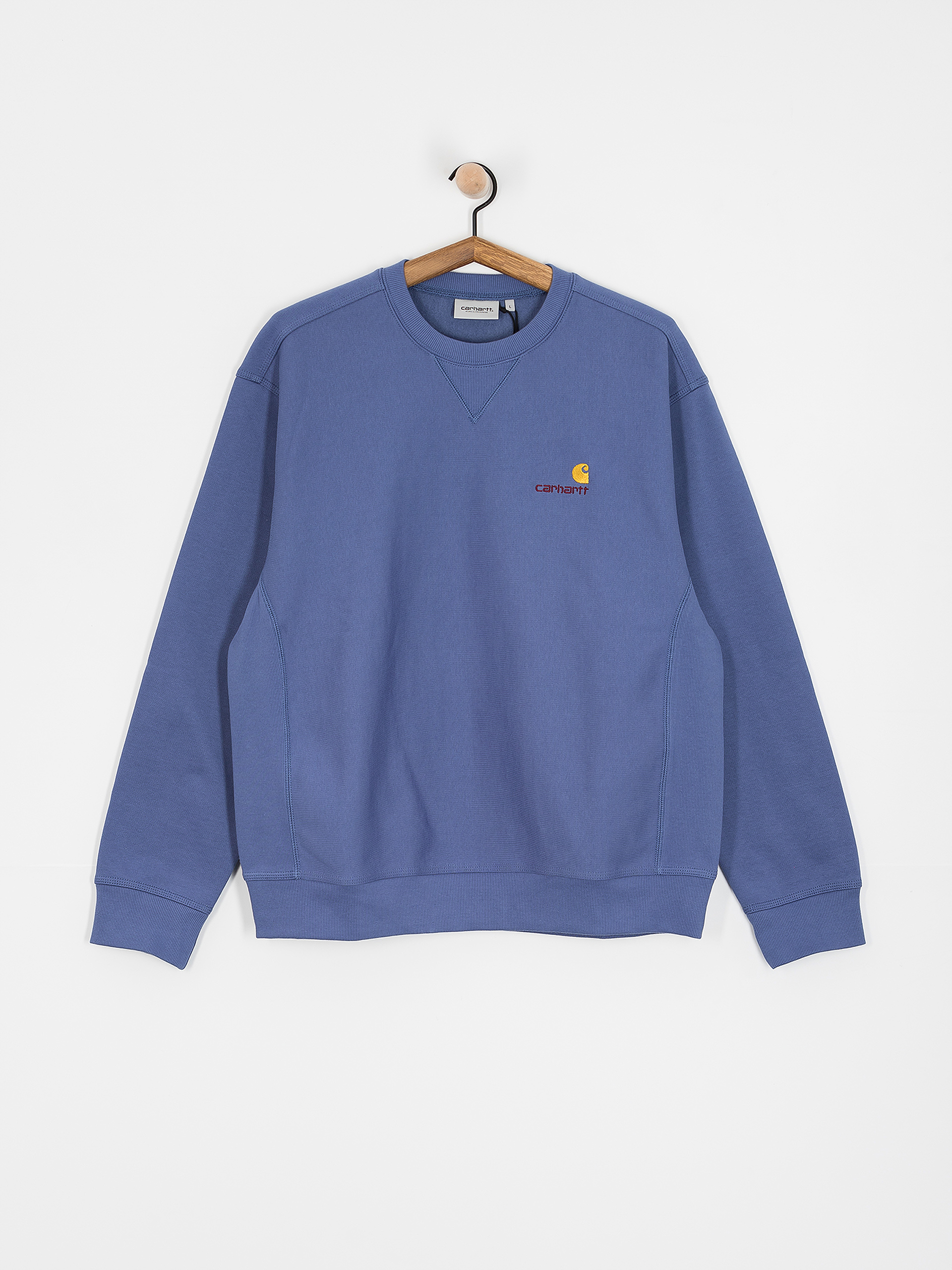 Bluza Carhartt WIP American Script - niebieski (blue iris)