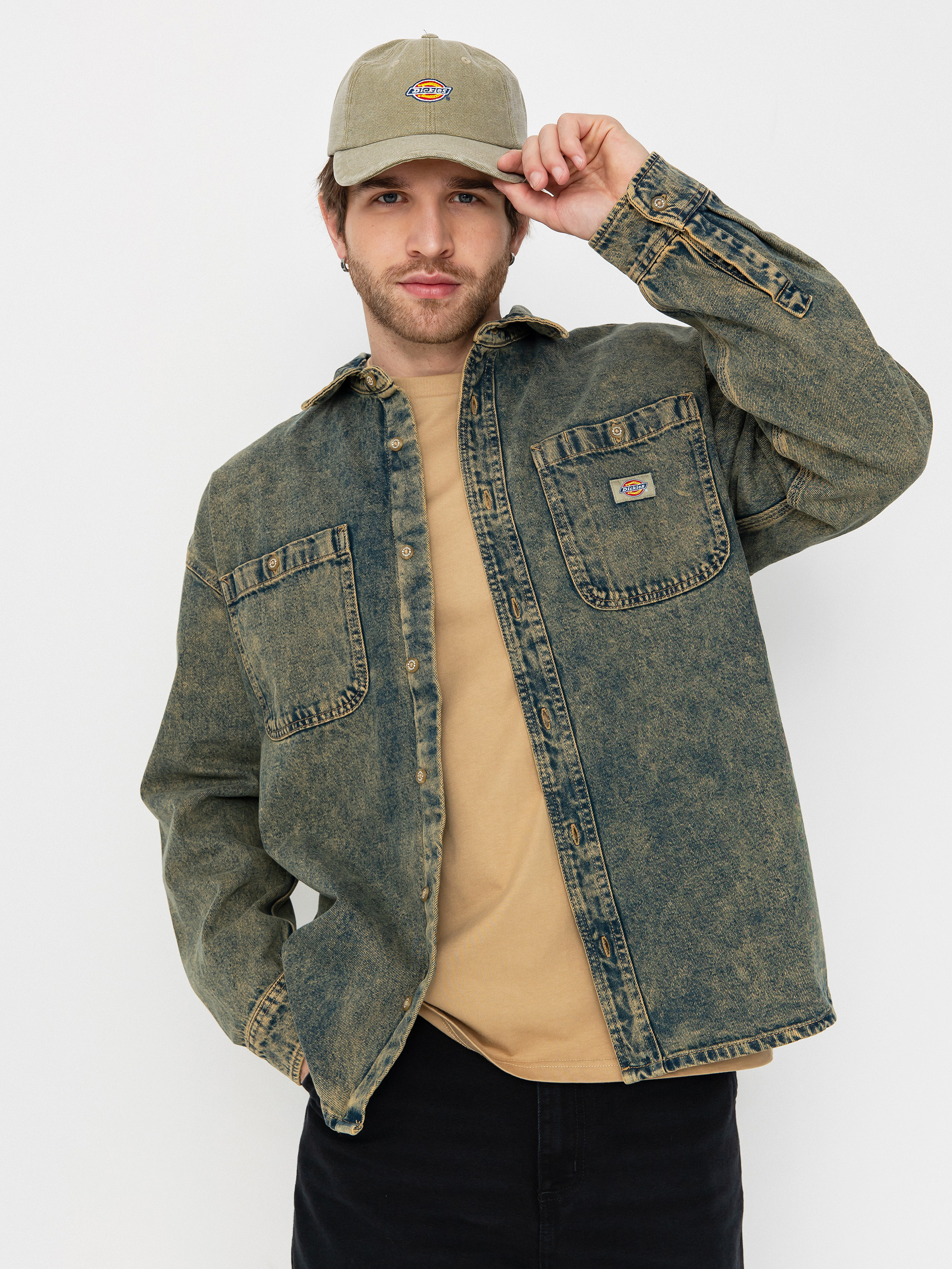 Koszula Dickies Houston - niebieski (yellow fade indigo)