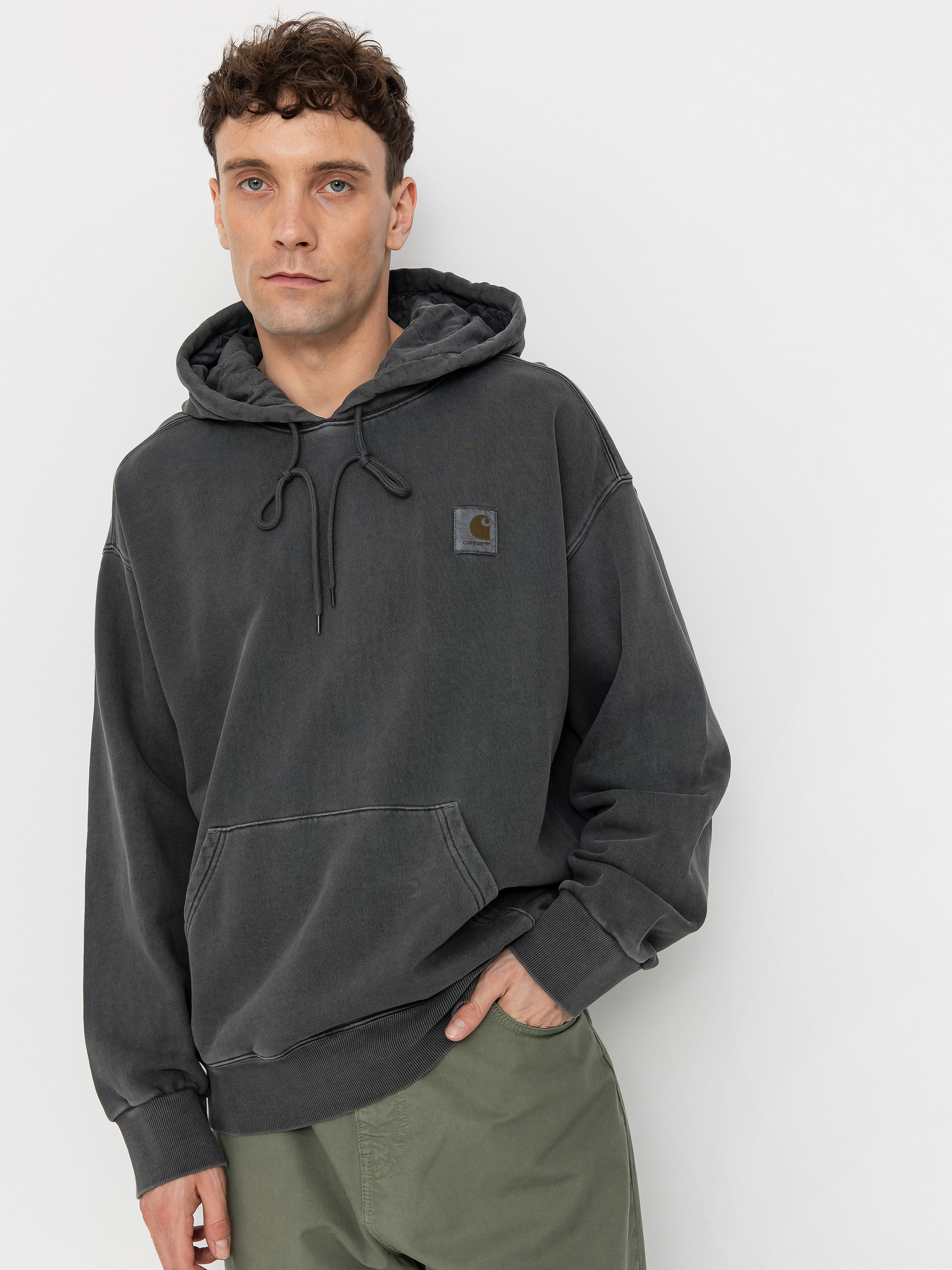 Bluza z kapturem Carhartt WIP Nelson HD - czarny, szary (graphite)