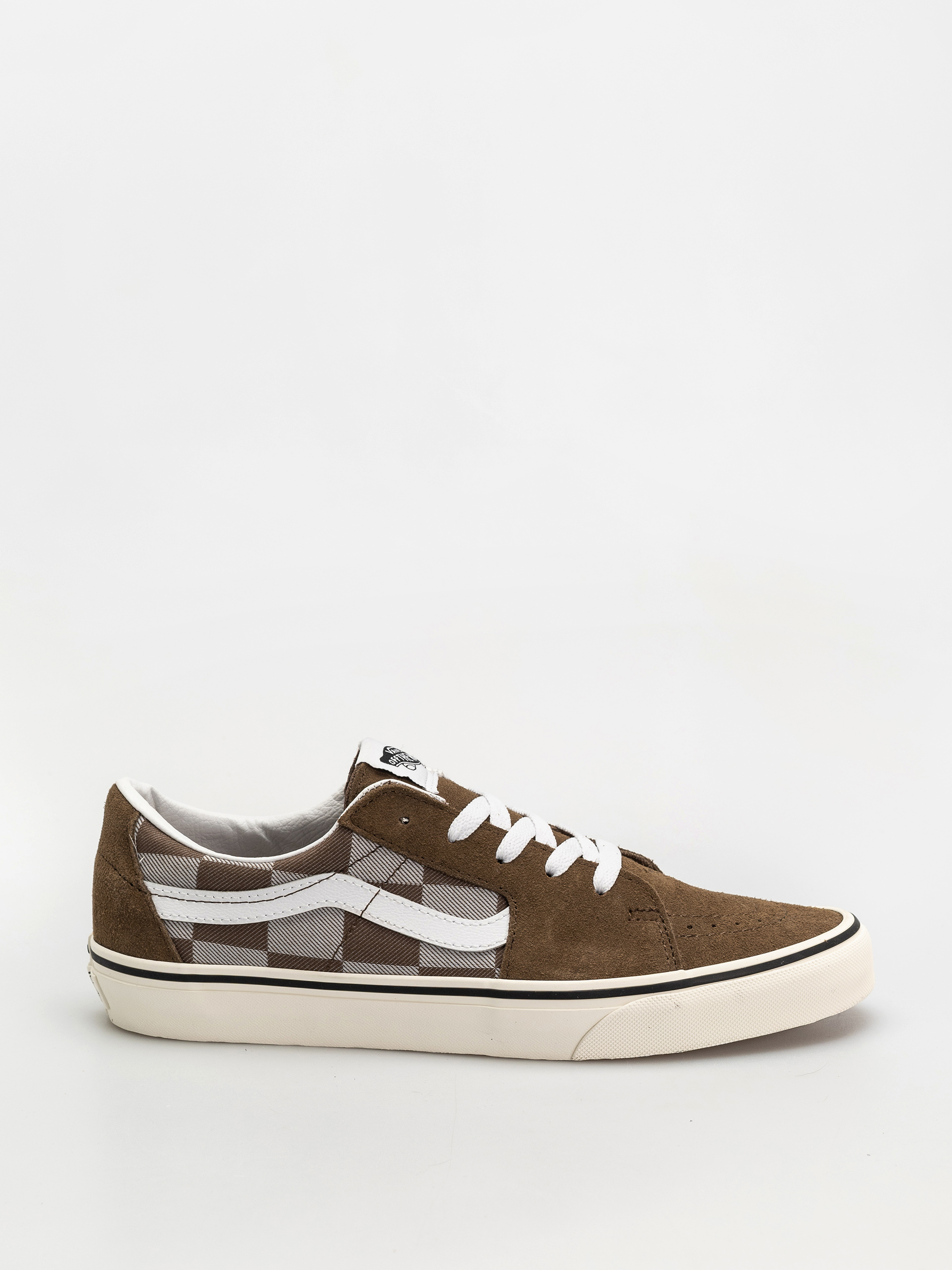 Buty Vans Sk8 Low - brązowy (mono checkerboard brown)