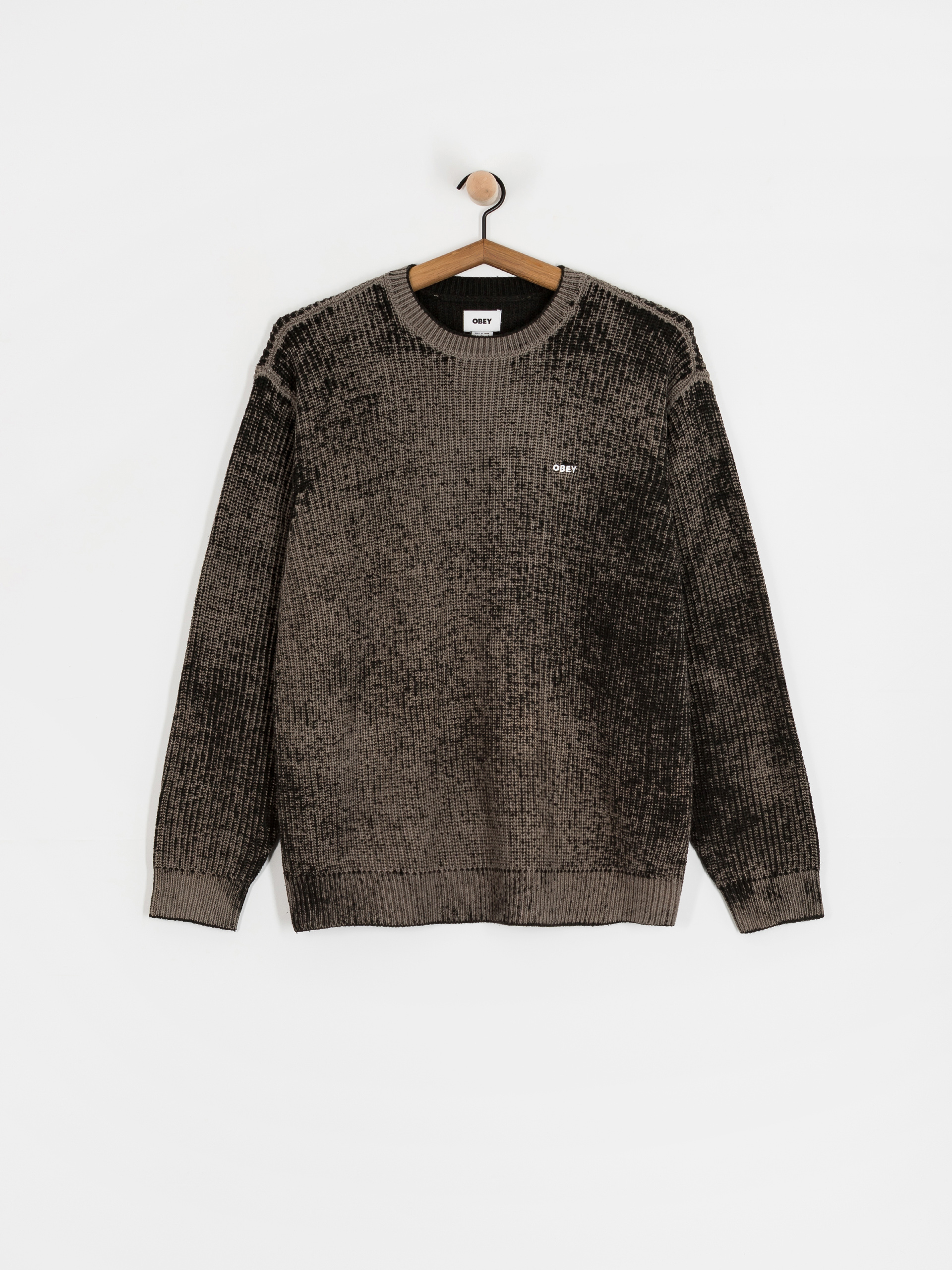 Sweter OBEY Obey Spray Effect Sweater - czarny, wielobarwny (black multi)