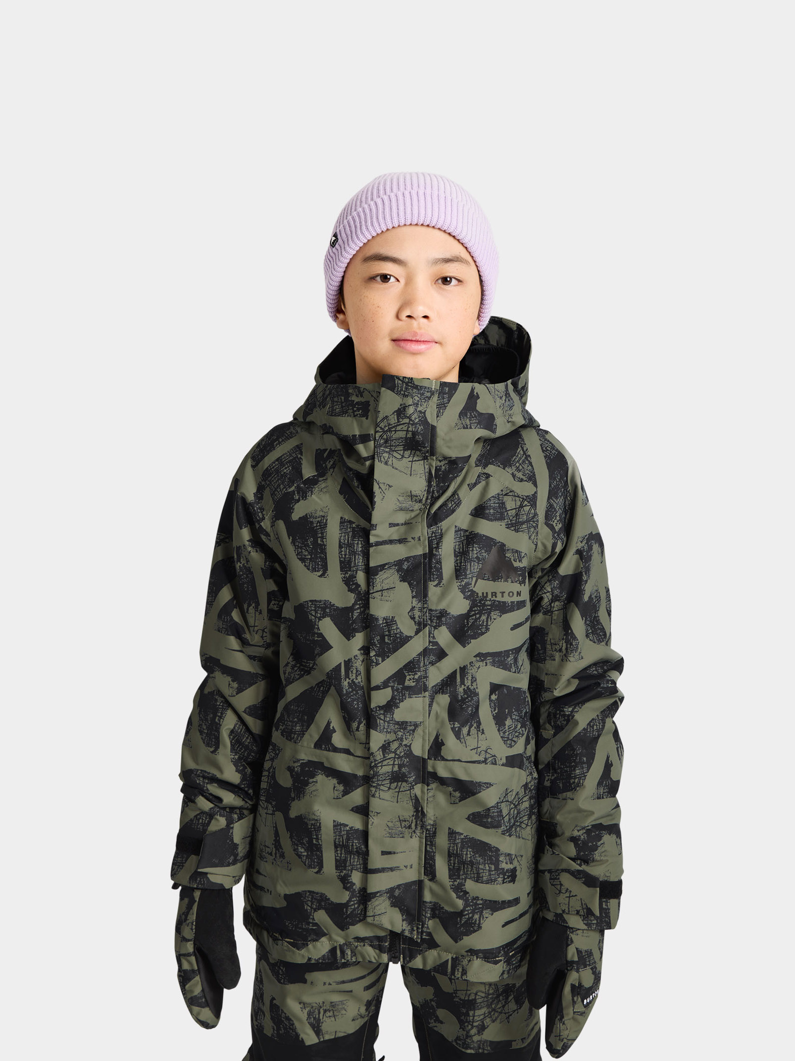 Kurtka snowboardowa Burton Skimmer JR - camo (forest city streets)