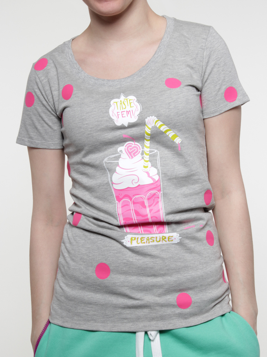 Koszulka Femi Pleasure Ola Wmn - szary (agr)
