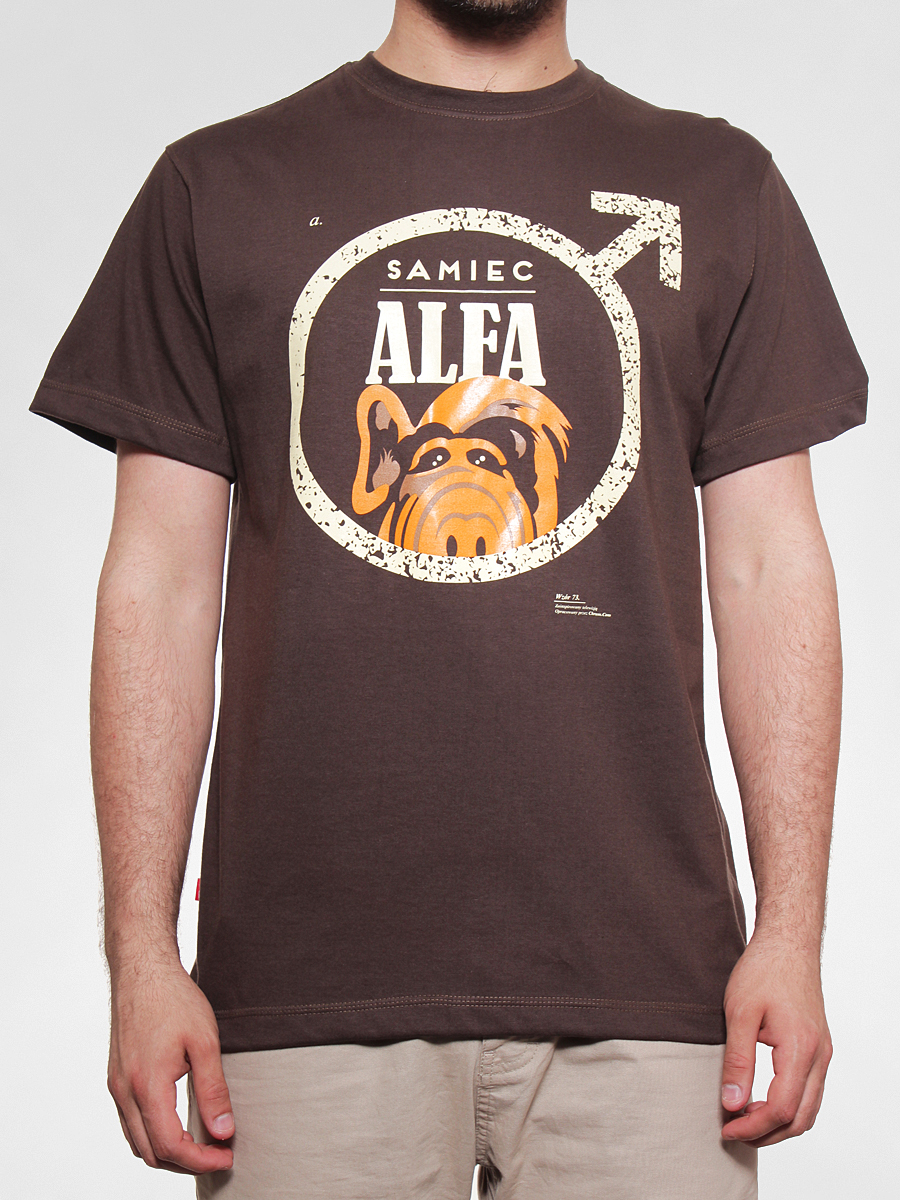 Koszulka Chrum.com Samiec Alfa - brązowy (brw)